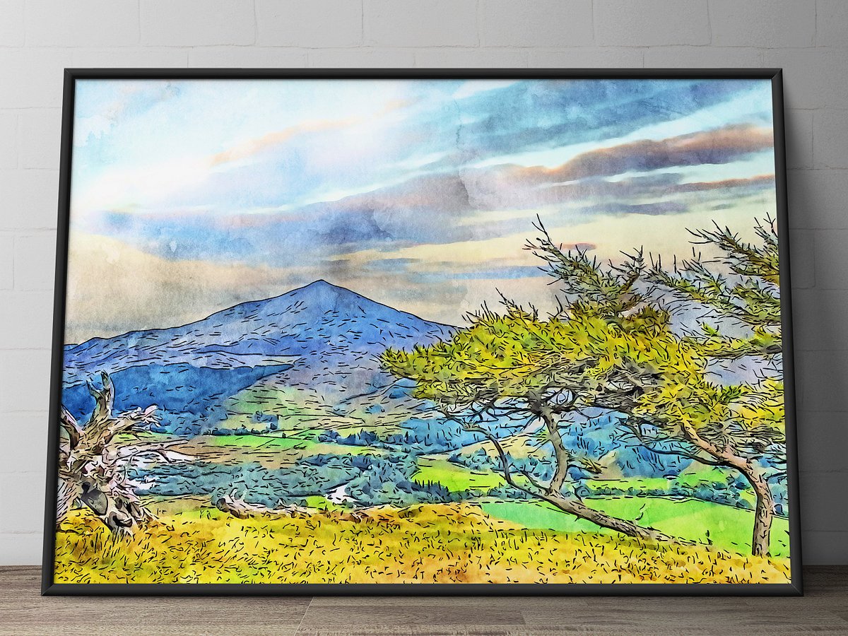 Schiehallion from Craig Varr Urban Sketch print